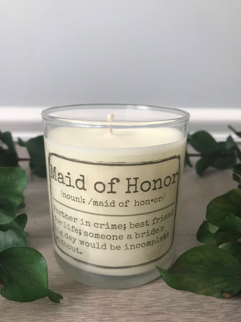Maid of Honor Candle/ Maid of Honor Gift/ Maid of Honor | Etsy