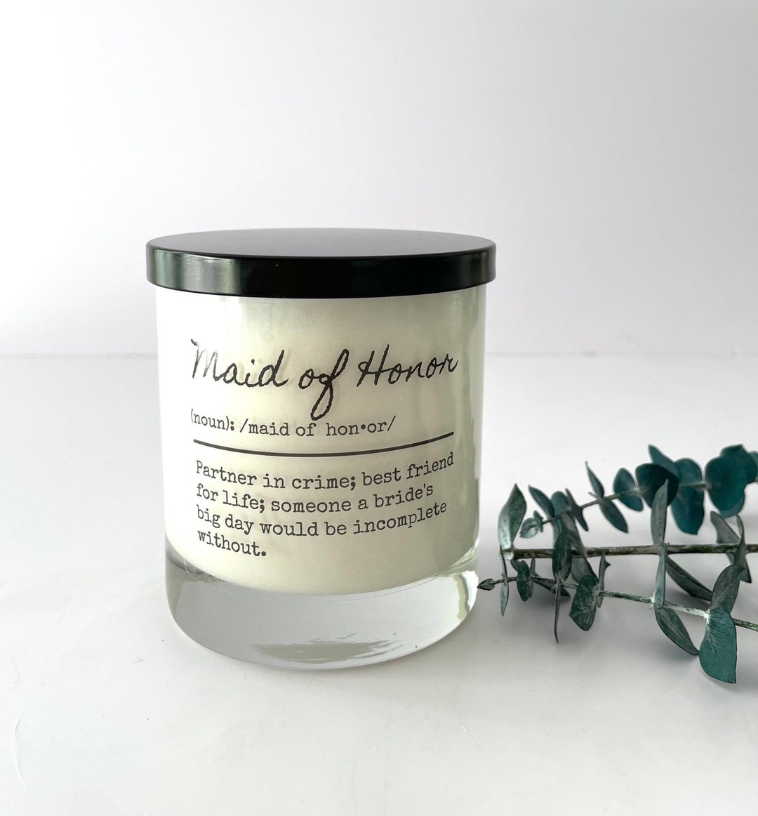 Maid of Honor Candle/ Maid of Honor Gift/ Maid of Honor - Etsy