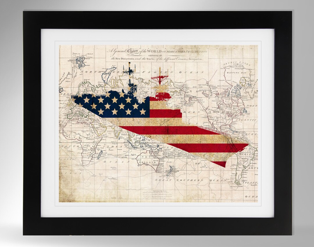 USS Kinkaid Silhouette Print Poster Wall Art (6 Options), DD-965 ...