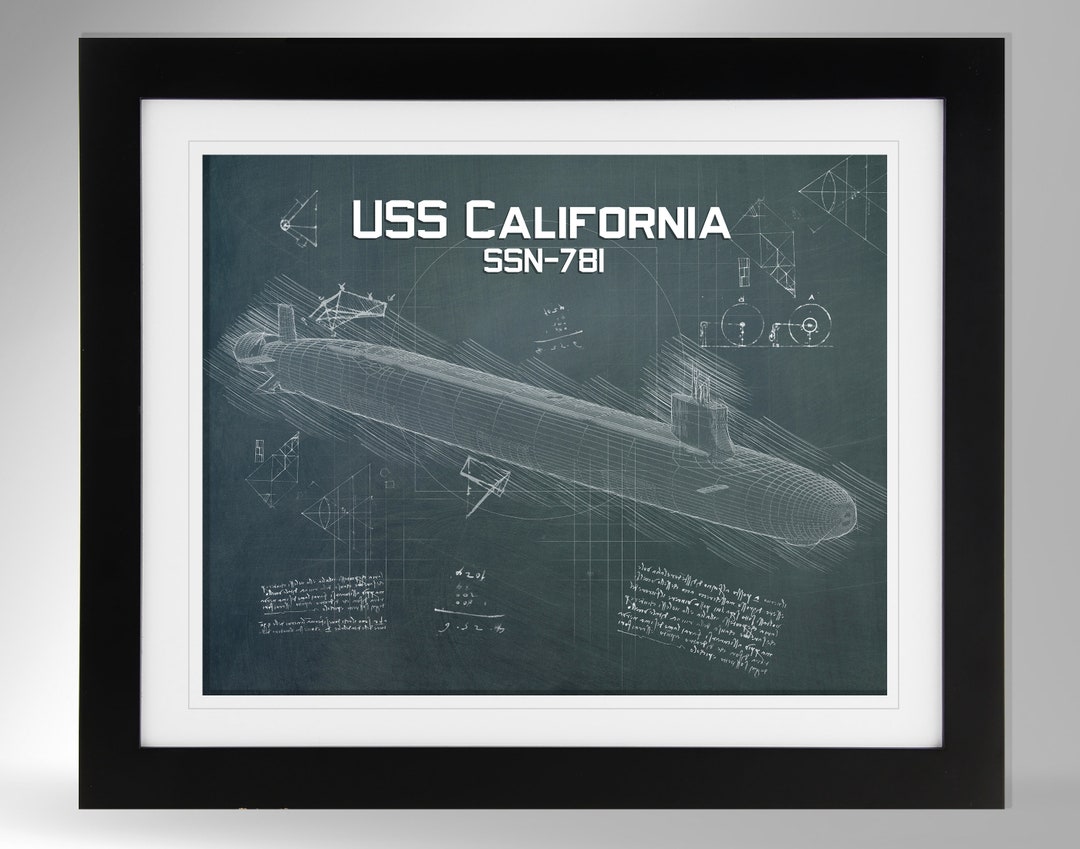 USS California Nuclear Fast Attack Submarine Wall Art Prints (multiple ...