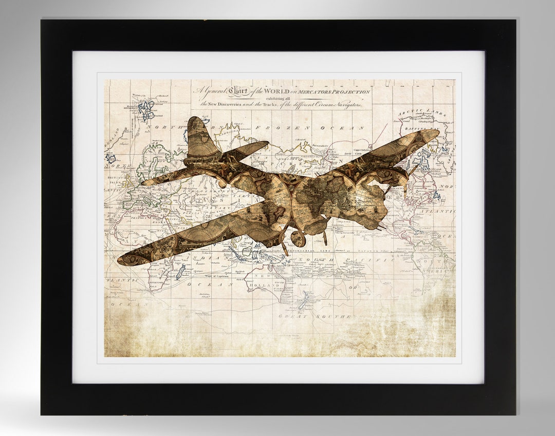 Boeing B-17 Flying Fortress Wall Art - Map Print - 2 Options, Memphis ...