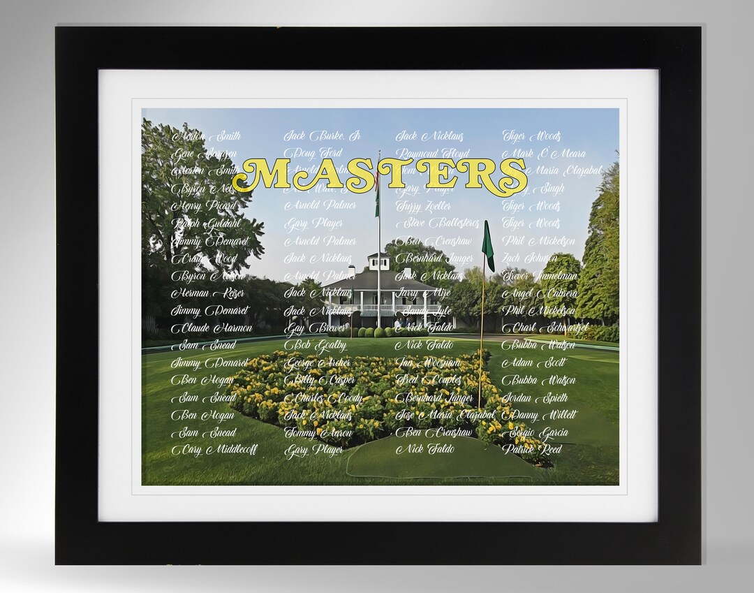 Masters Champions Wall Art - Augusta Golf Club Impressionism-effect ...