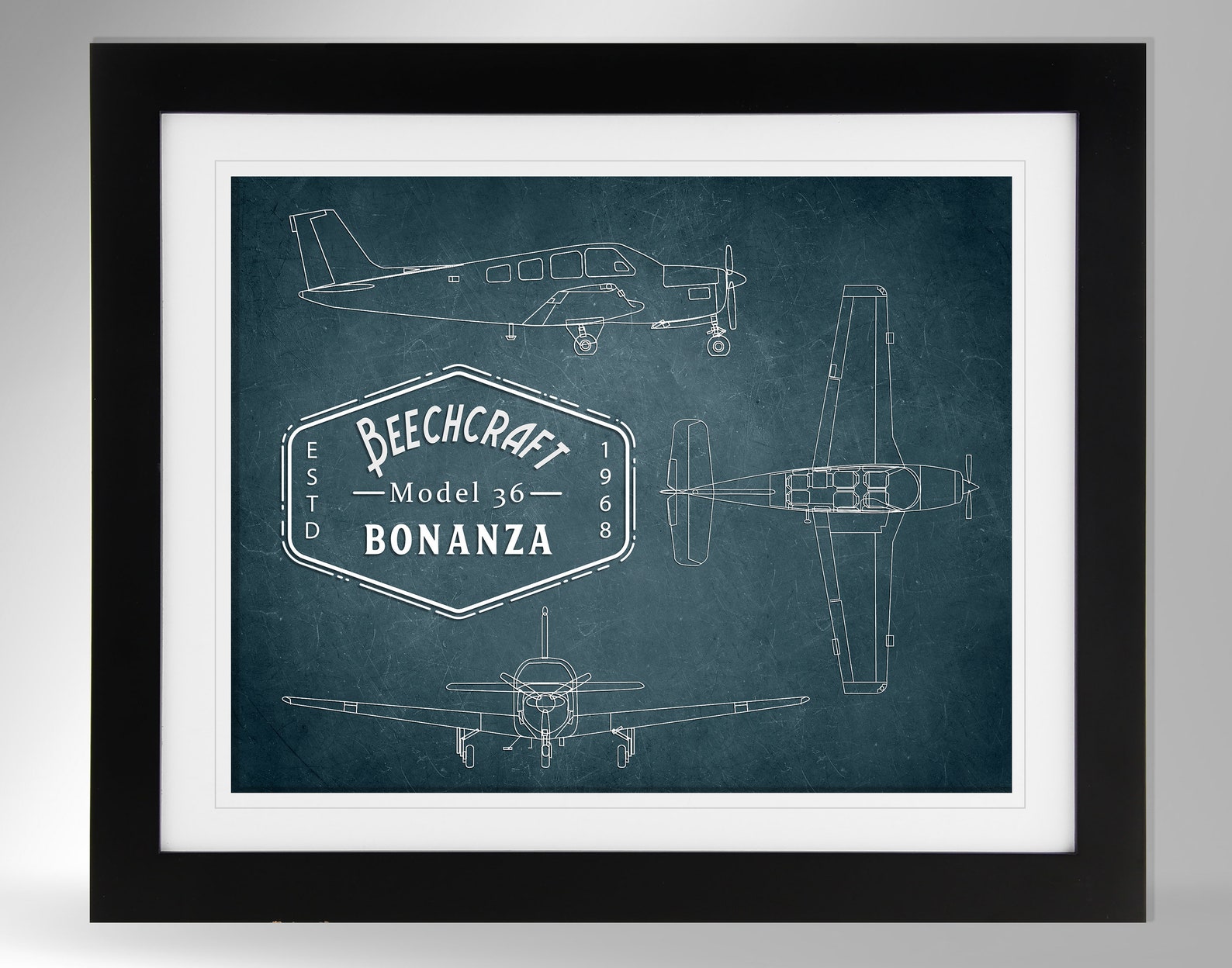 Beechcraft Bonanza Model 36 Airplane Print Multiple Options | Etsy