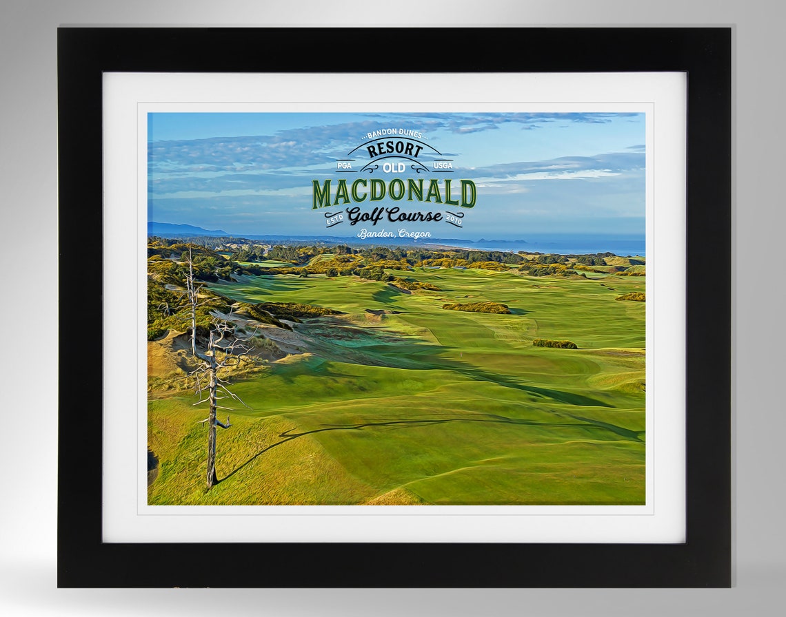Old Macdonald Golf Course Impressionism Painting-effect Print Art (2 ...