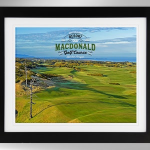 Old Macdonald Golf Course Impressionism Painting-effect Print Art (2 ...