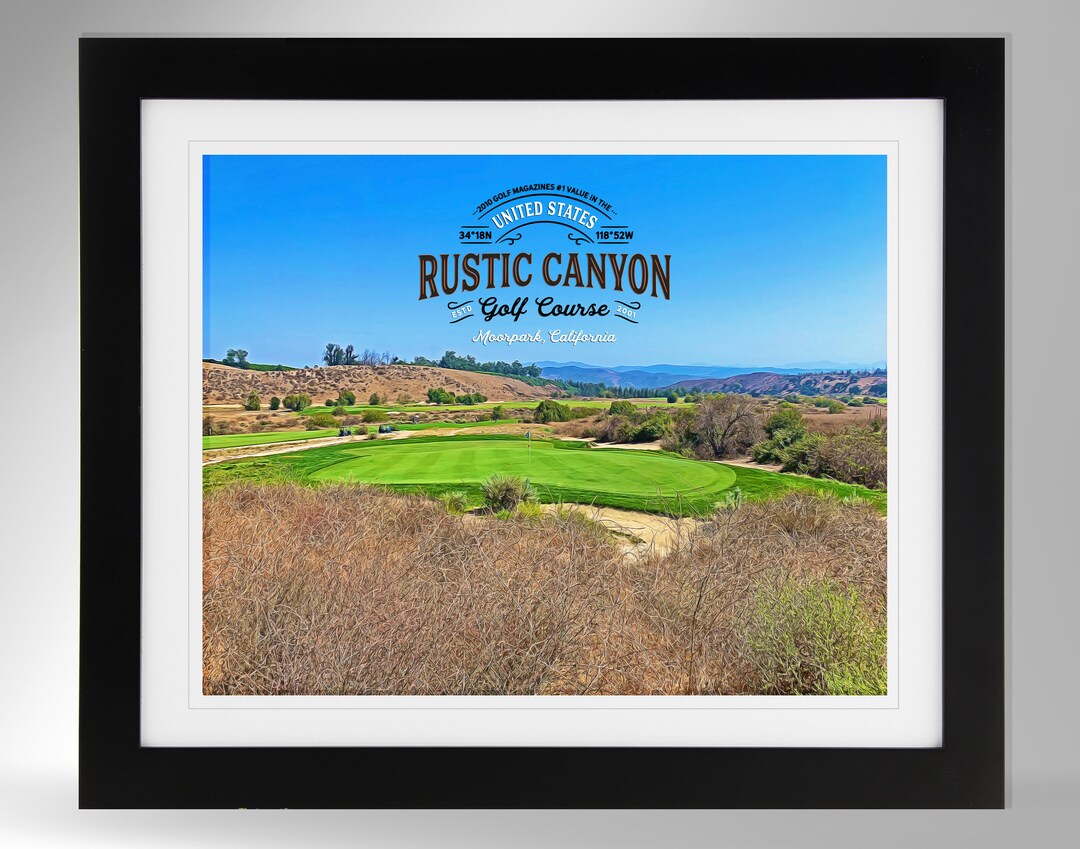 Rustic Canyon Golf Course Wall Art - Impressionism Painting-effect ...
