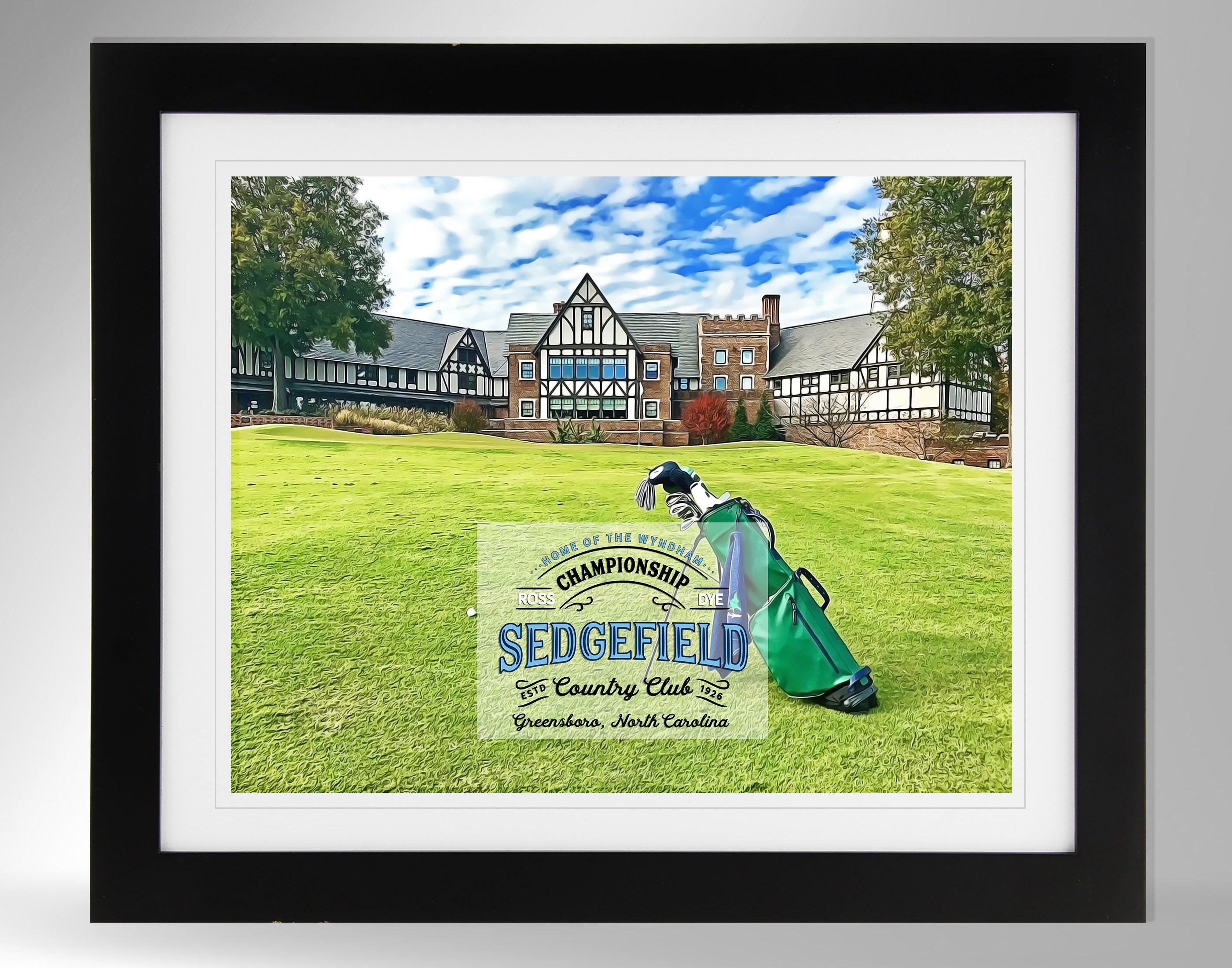 Sedgefield Country Club Impressionism Painting-effect Print Art (3 ...