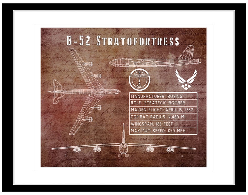 Boeing B-52 Stratofortress Prints - Multiple Options (#28), B-52 Poster ...