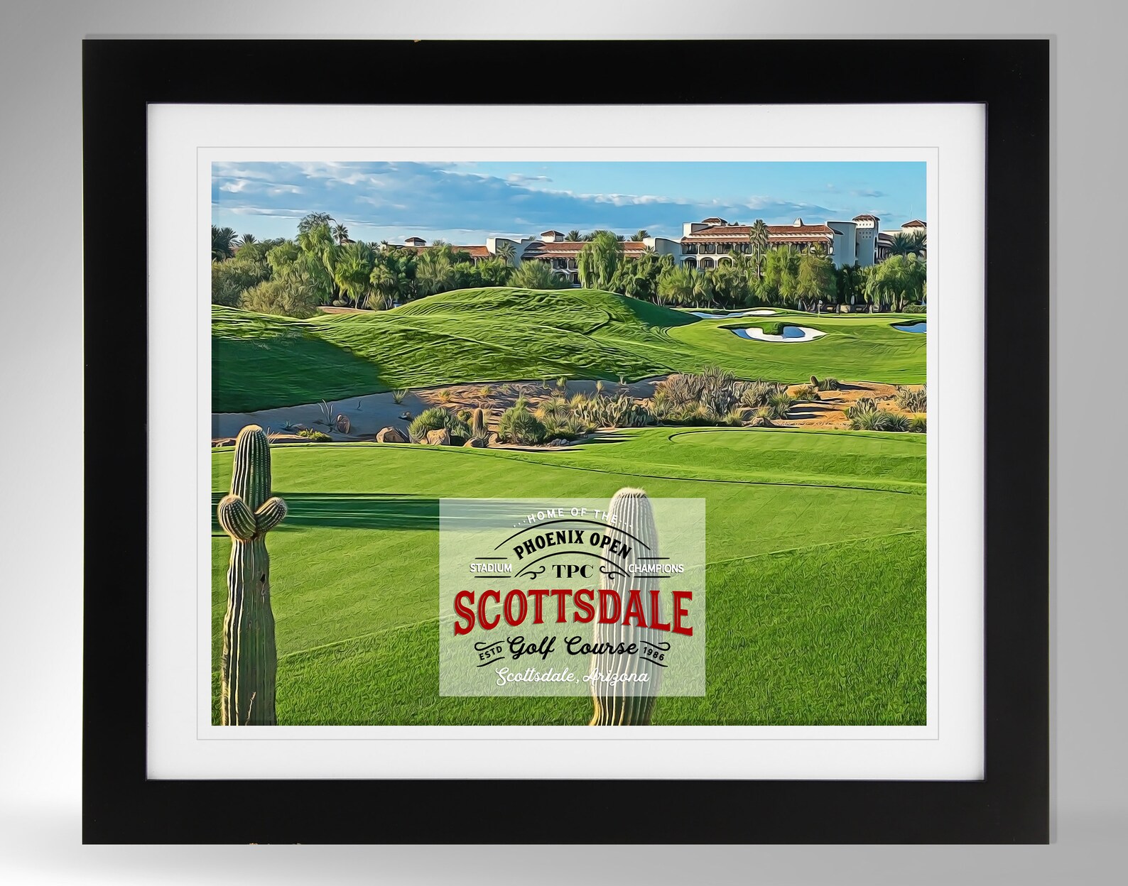 TPC Scottsdale Golf Course Impressionism Painting-effect Print Art (2 ...