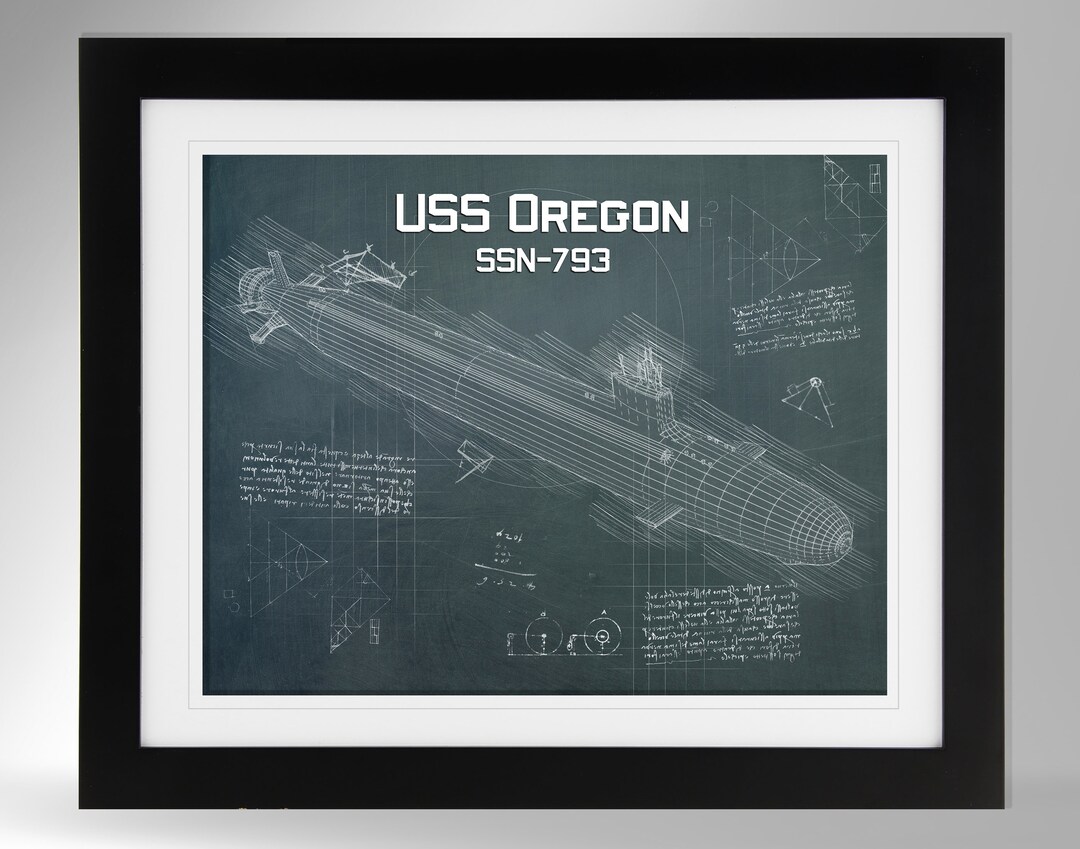USS Oregon Nuclear Fast Attack Submarine Wall Art Prints (multiple ...