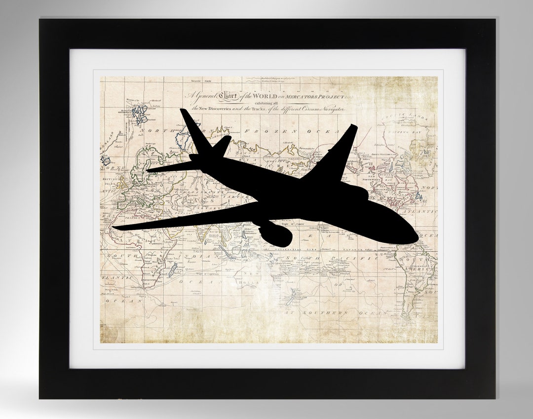 Boeing 777-200 Commercial Jet Wall Art Print Poster (6 Options ...