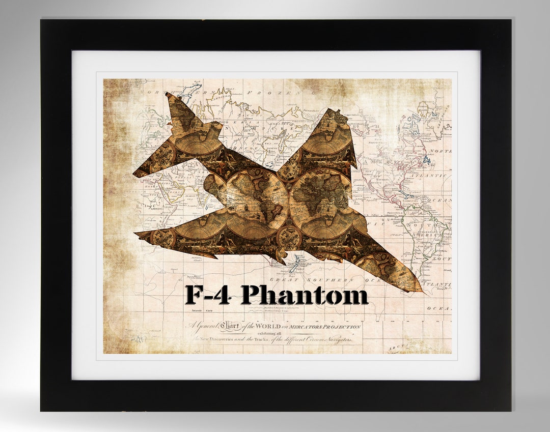 Mcdonnell Douglas F-4 Phantom Wall Art - Map Print - 2 Options, F4 ...