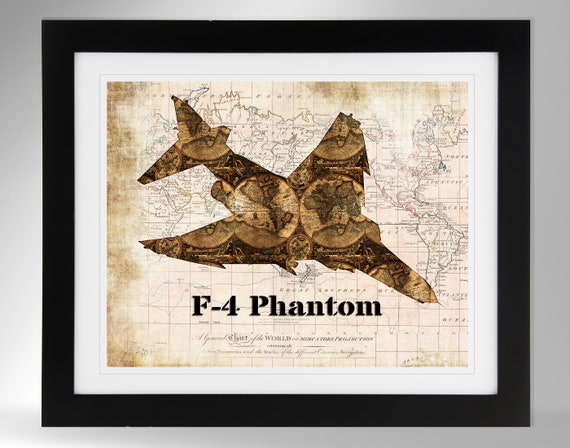 Mcdonnell Douglas F-4 Phantom Wall Art Map Print 2 | Etsy