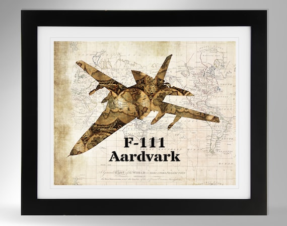 General Dynamics F-111 Aardvark Wall Art Map Print | Etsy