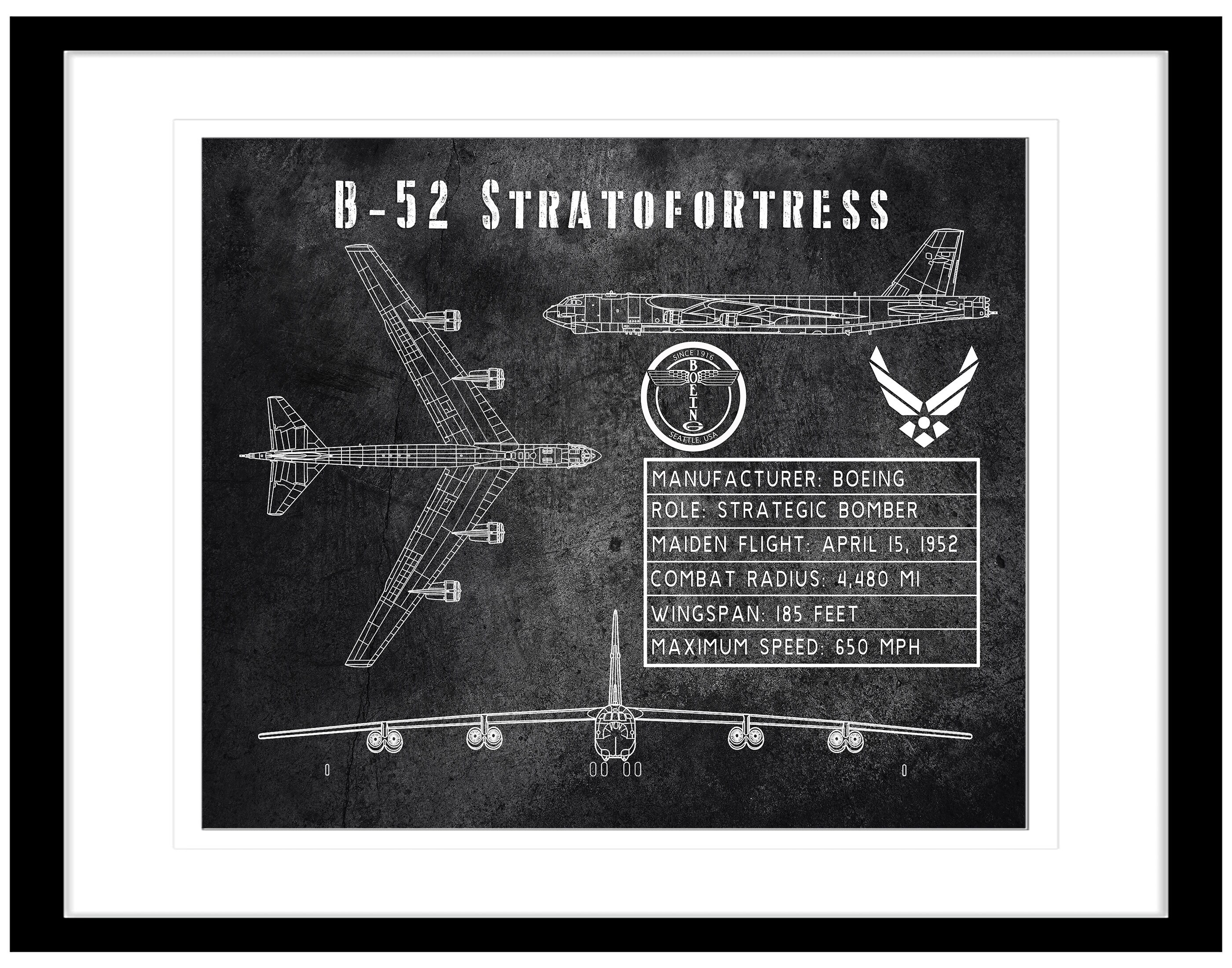 Boeing B-52 Stratofortress Prints - Multiple Options (#28), B-52 Poster ...