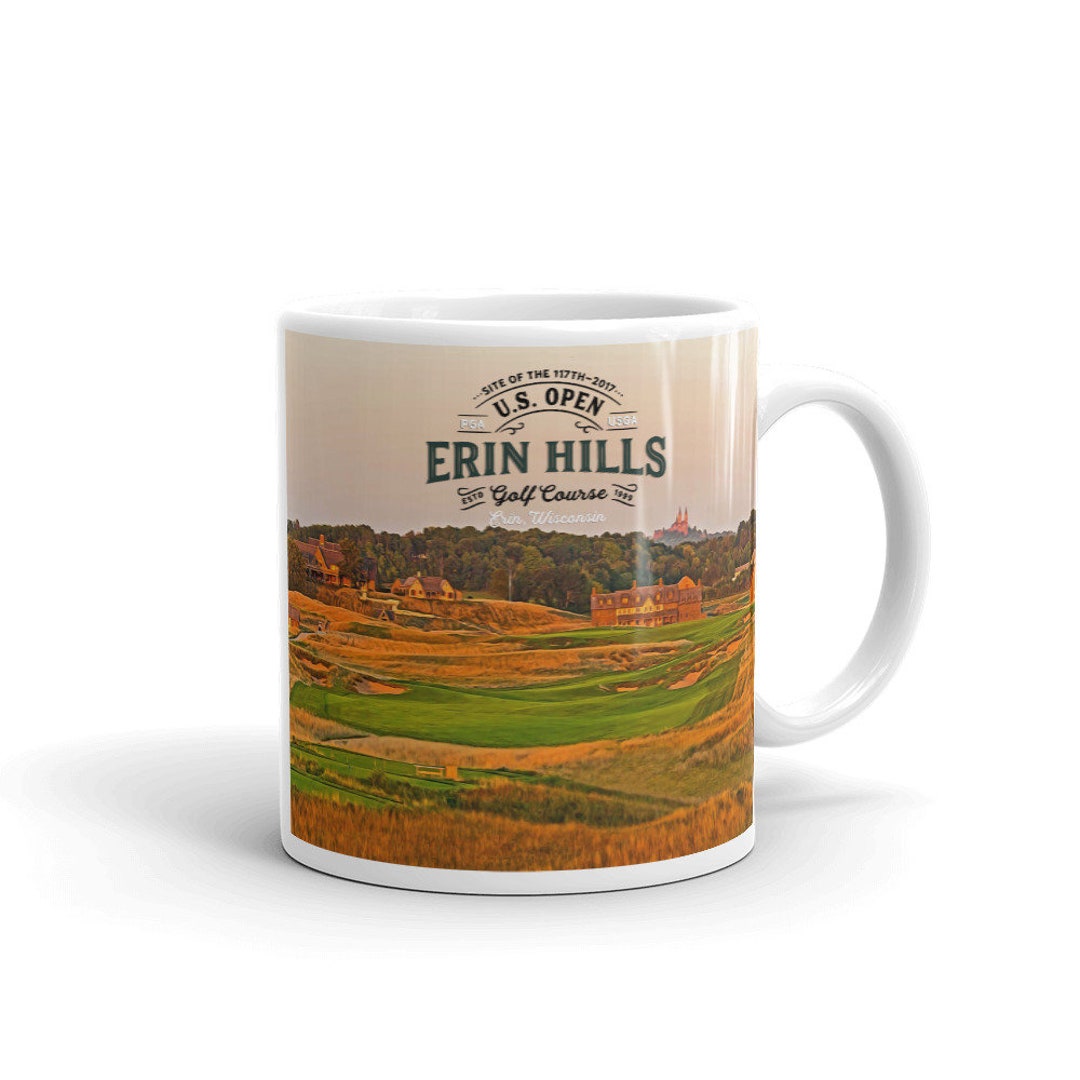 Coffee Mug - Erin Hills Golf Course Impressionism Painting-effect ...