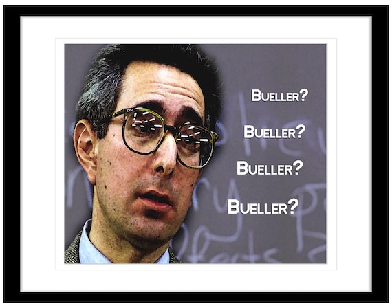 Ferris Bueller's Day off Ben Stein Role Call Watercolor | Etsy