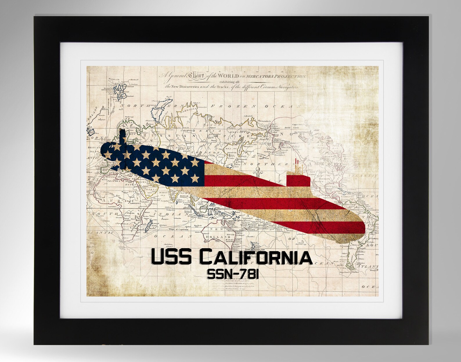USS California Nuclear Fast Attack Submarine Wall Art Prints (multiple ...