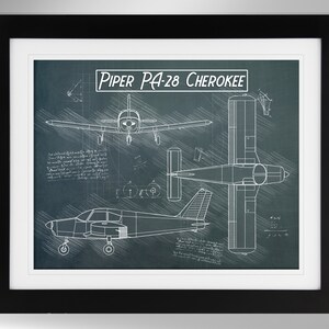 Piper PA-28 Cherokee Airplane Sketch-effect Print - Multiple Options ...