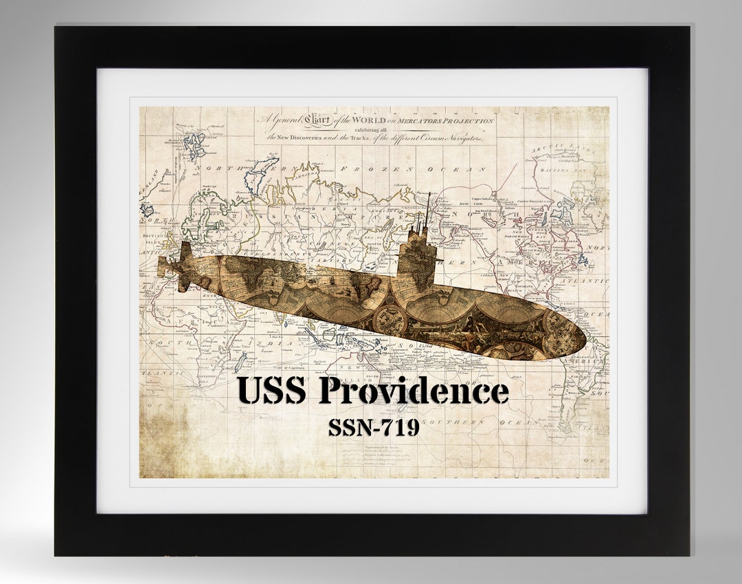 Carte du sous-marin nucléaire d'attaque de l'USS Providence et ...