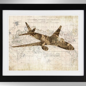 Boeing 777-200 Commercial Jet Wall Art Print Poster (6 Options ...