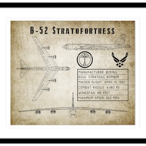 Boeing B-52 Stratofortress Prints - Multiple Options (#28), B-52 Poster ...