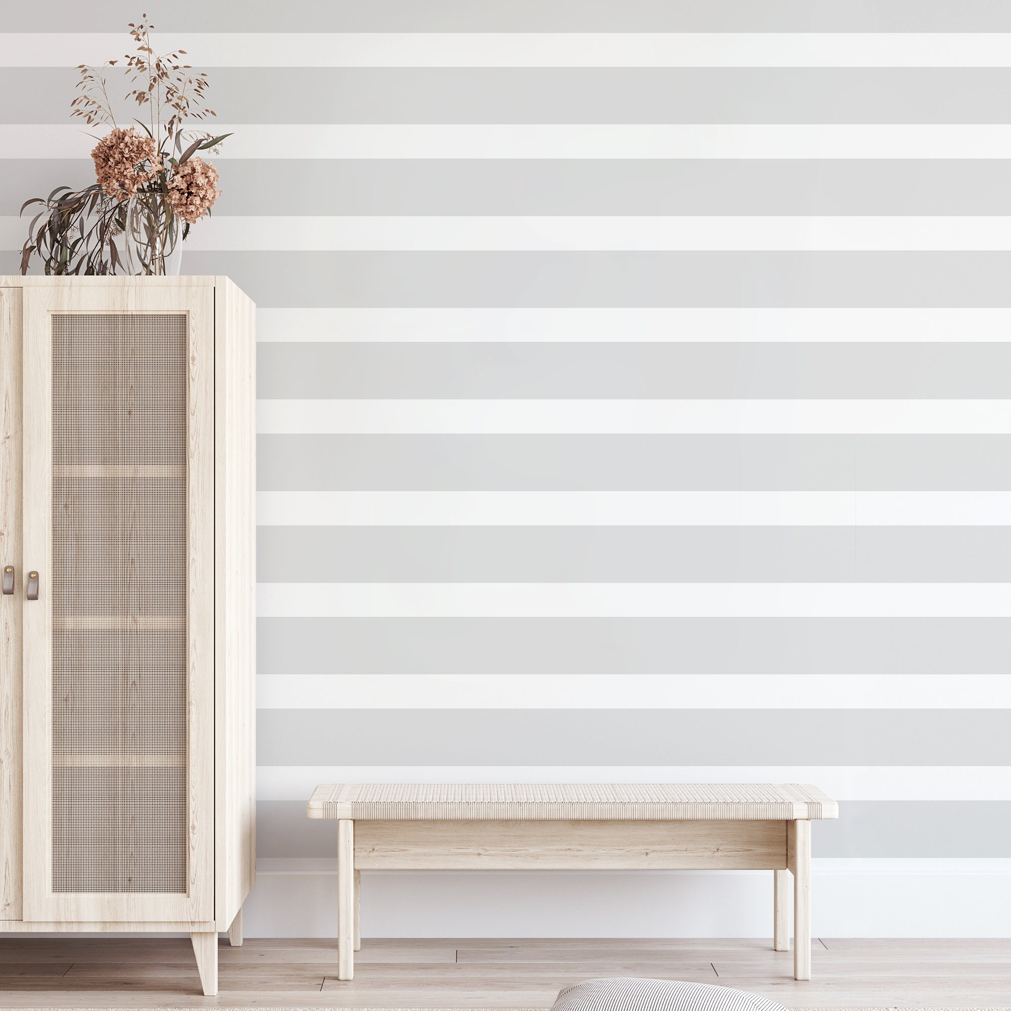 Light Gray Stripe Wallpaper