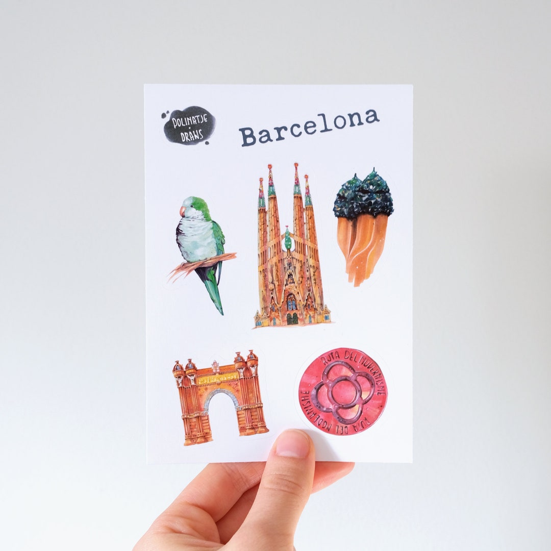 Barcelona - Vinyl Sticker Sheet - Etsy