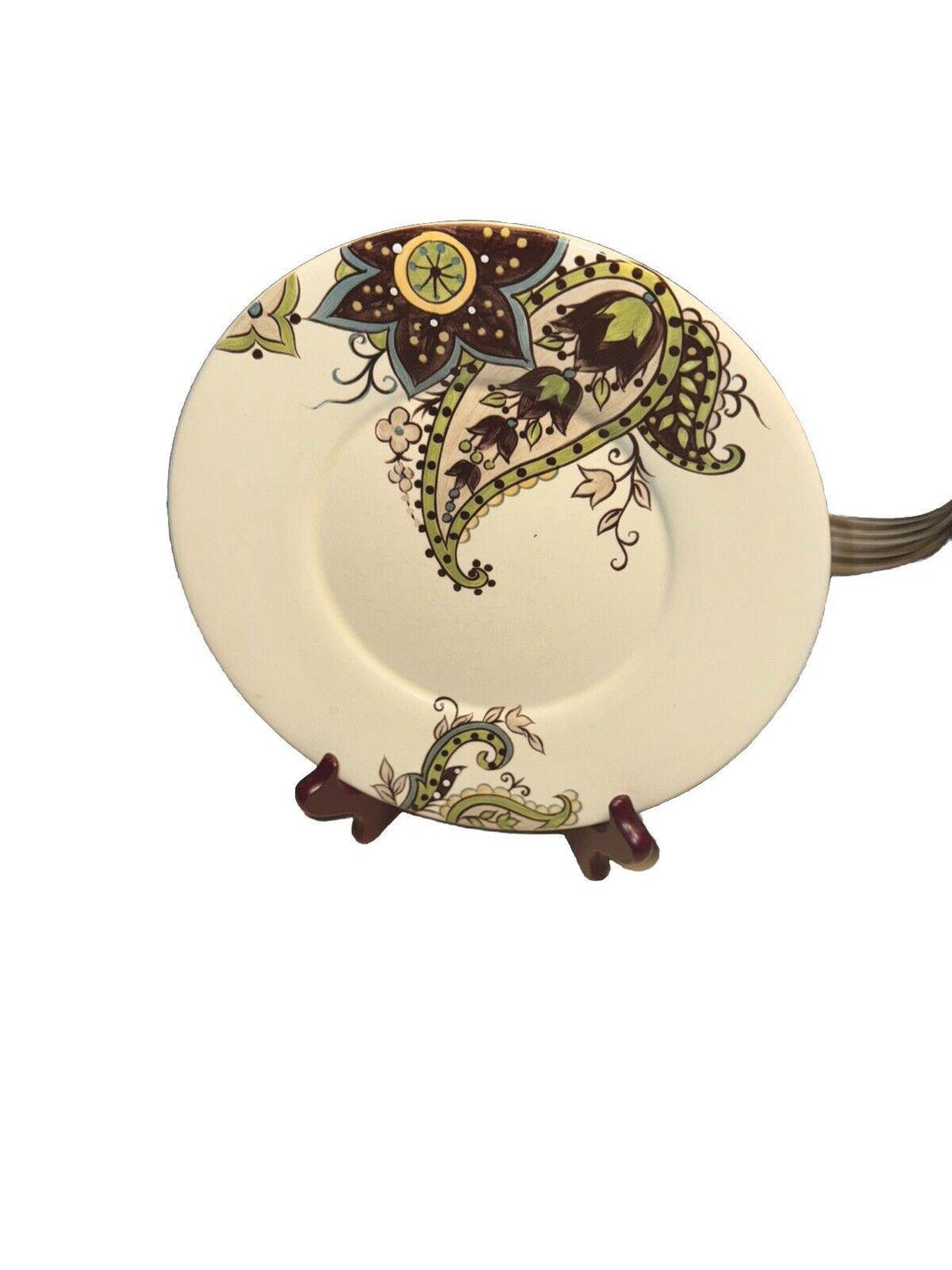 Vintage Tabletops Unlimited Misto Angela Salad Plates 8.5" Green Floral ...