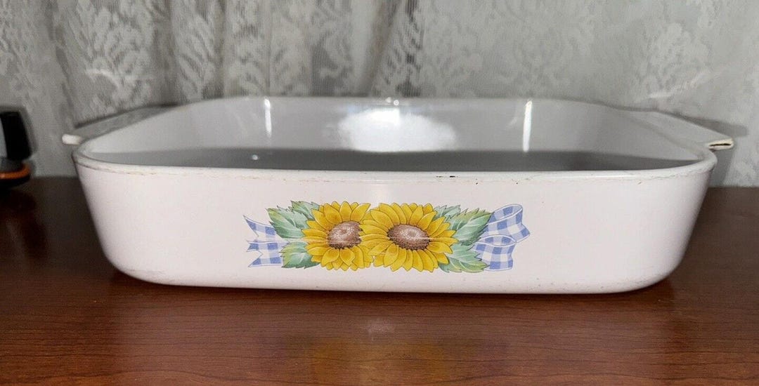 Vintage Corning Ware Sunflower Sunsations Casserole Rectangle Roaster 12.5 X 11 - Etsy