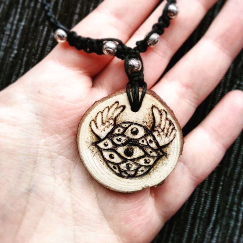 Samuel NECKLACE Woodburning Miniature Art Spiritual - Etsy