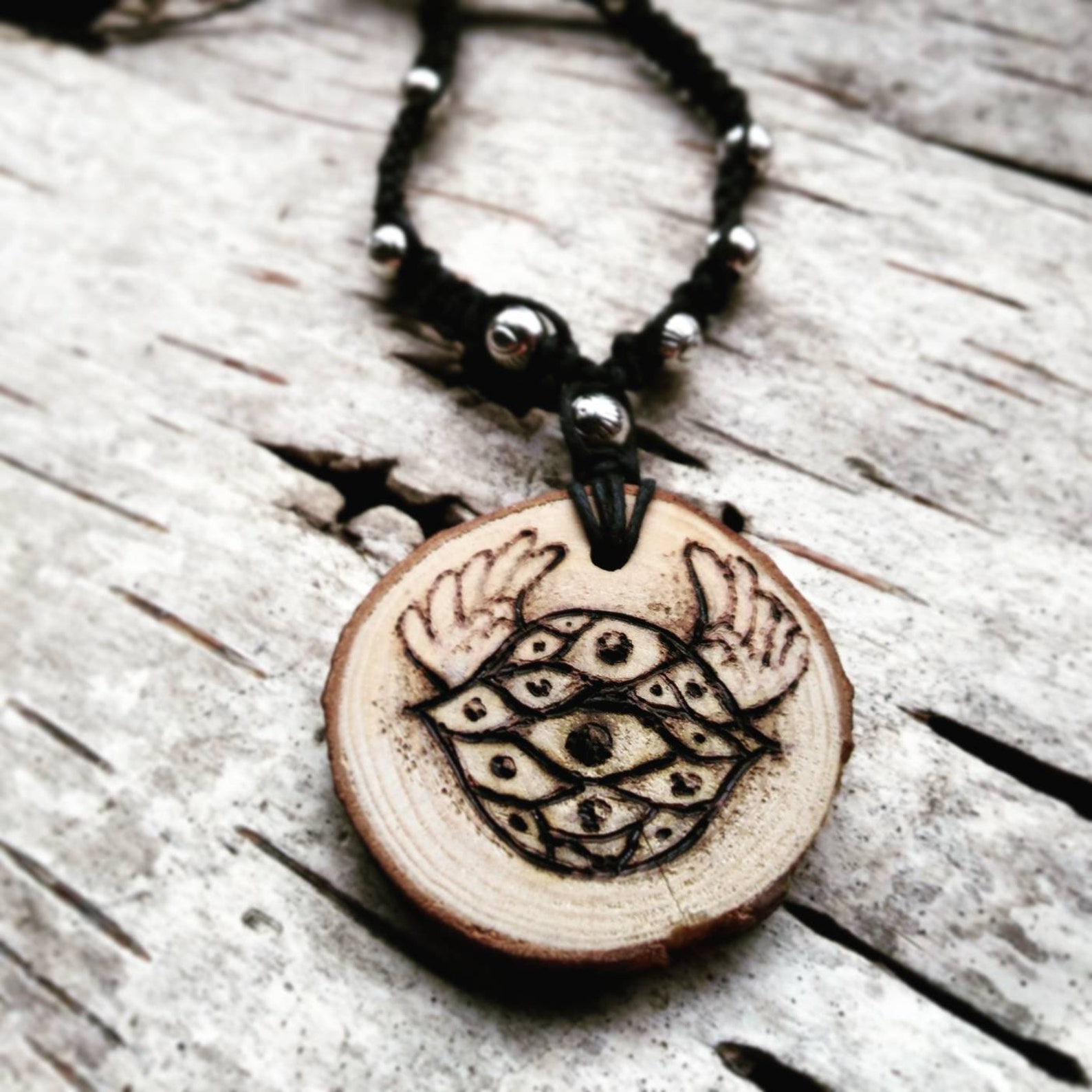 Samuel NECKLACE Woodburning Miniature Art Spiritual - Etsy