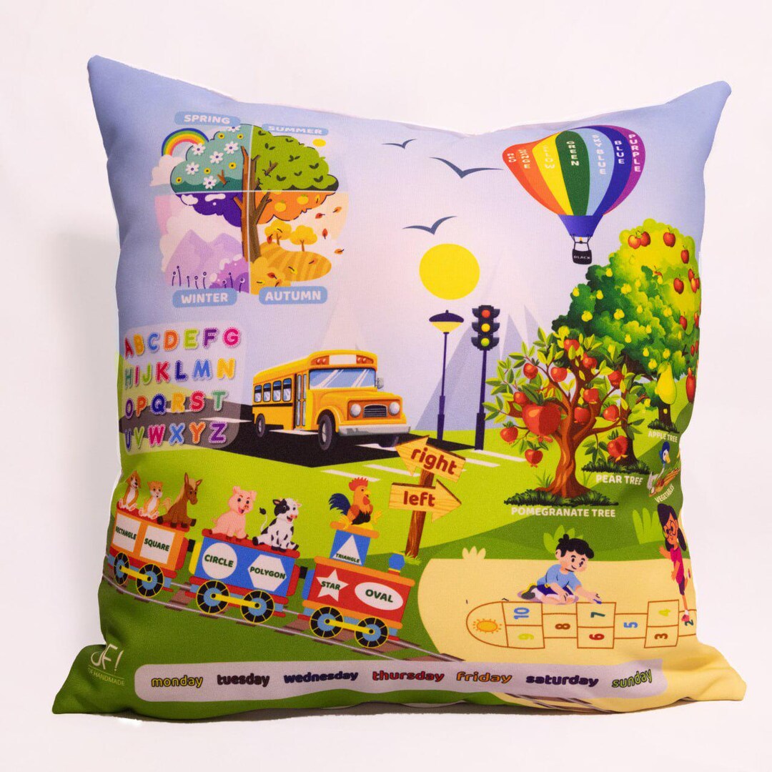 Educational ABC Pillow for Toddlers, Alphabet Learning Cushion, Nursery ...