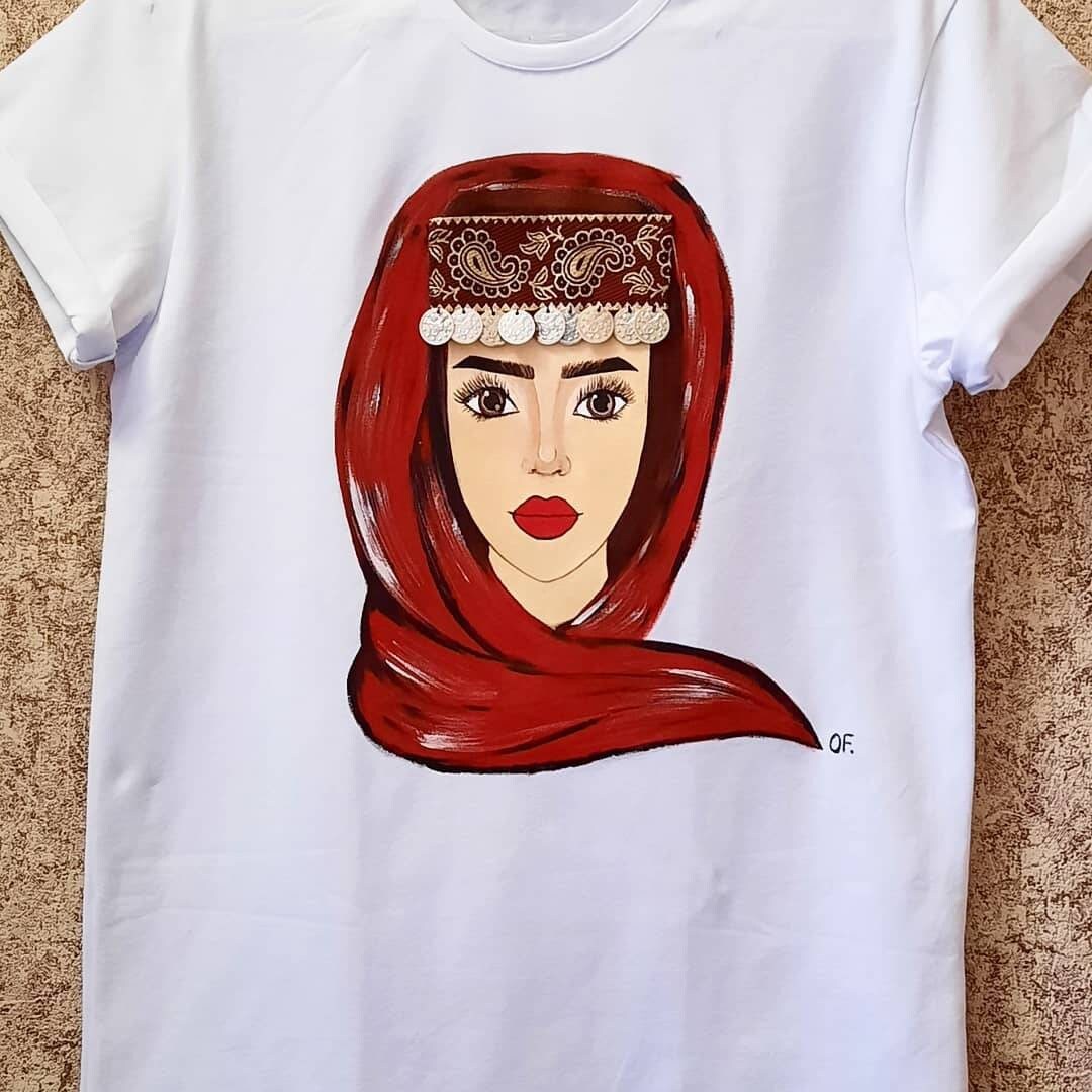 Футболка АРМЯНСКАЯ ДЕВУШКА ручная роспись. Чехол изготовлен - Etsy
