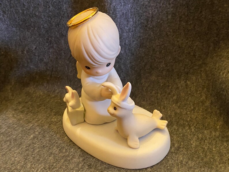 Easter Bunny Precious Moments Figurine — Bless You Easter Seal - Etsy