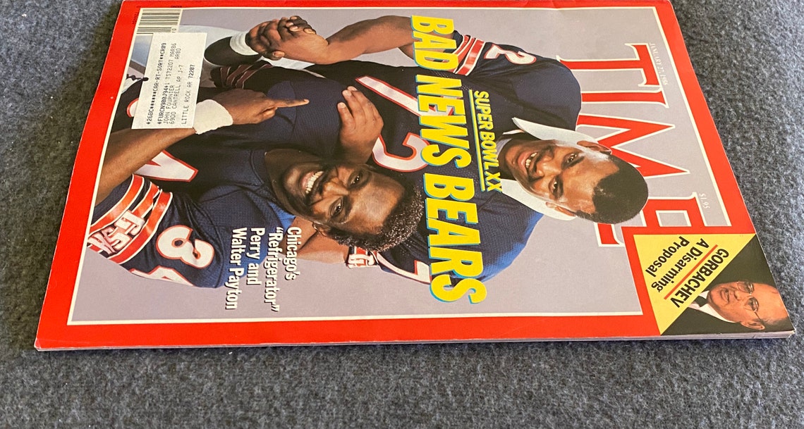 Super Bowl XX Vintage TIME Magazine, Jan 27 1986 Chicago Bears - Etsy