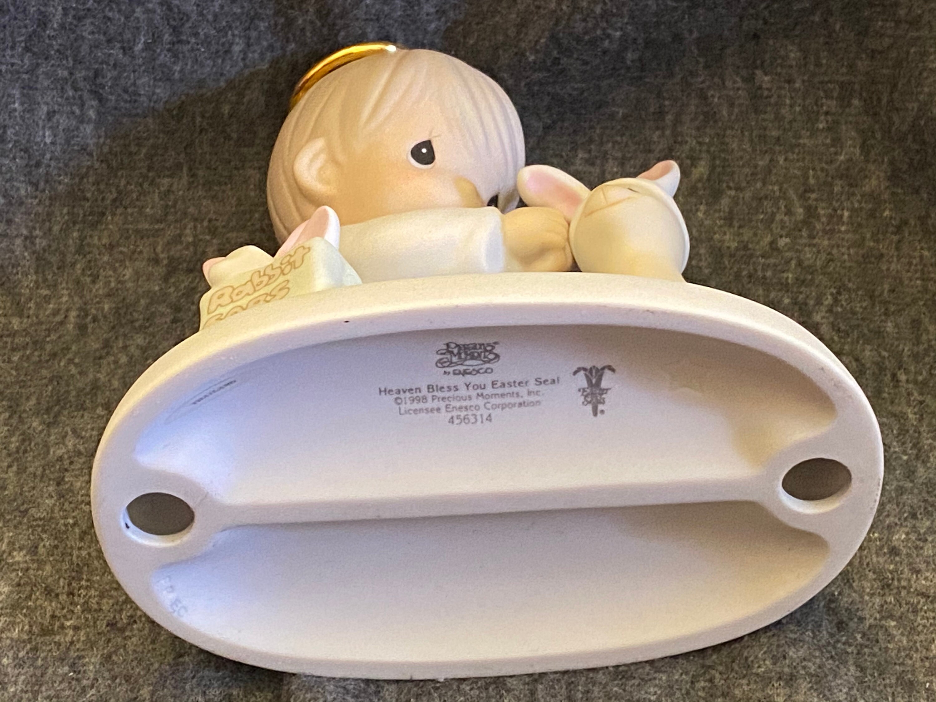 Easter Bunny Precious Moments Figurine — Bless You Easter Seal - Etsy