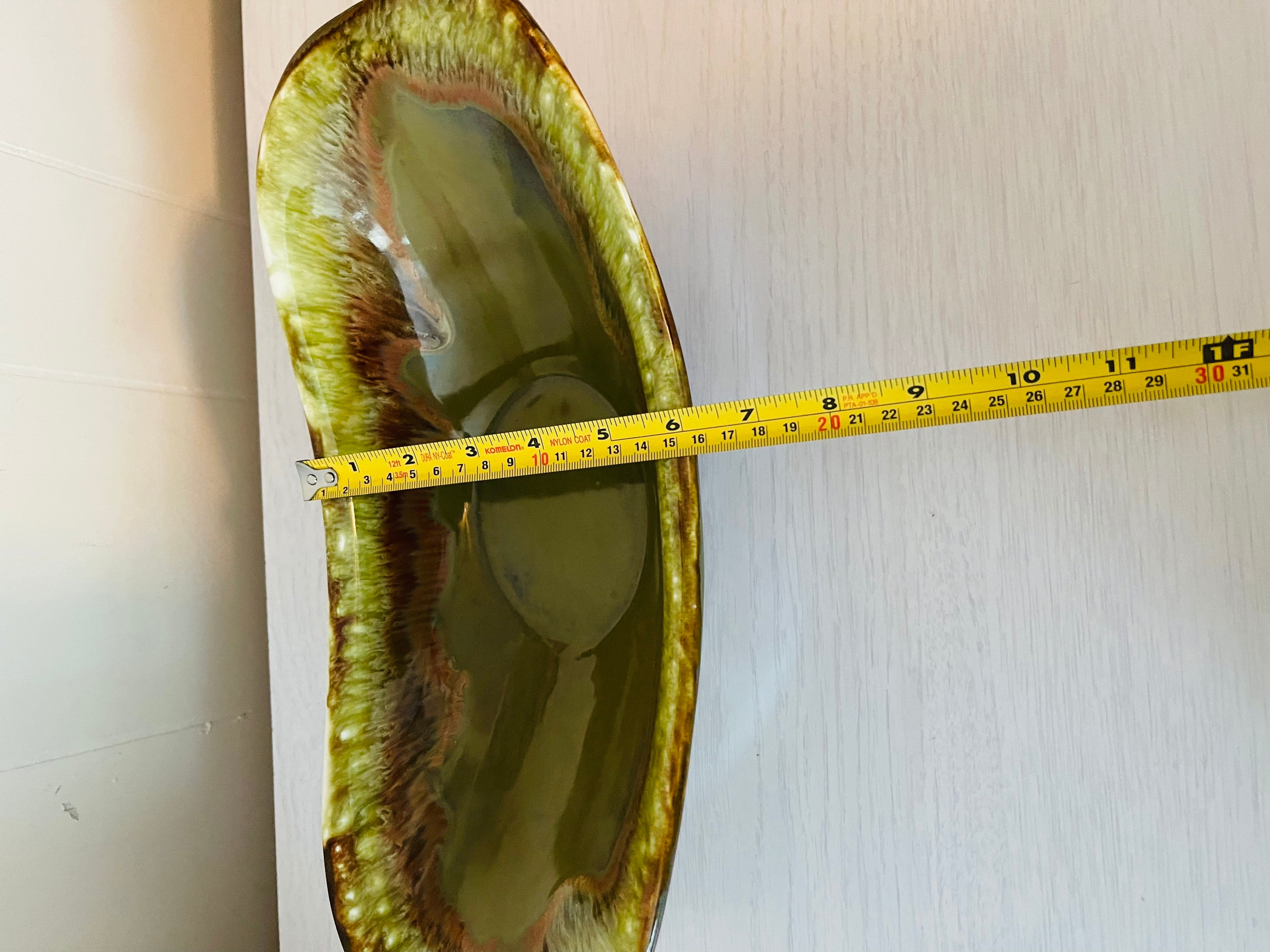 Royal Haeger Vintage Olive Green and Brown Ceramic Drip Glaze Bowl R466 ...