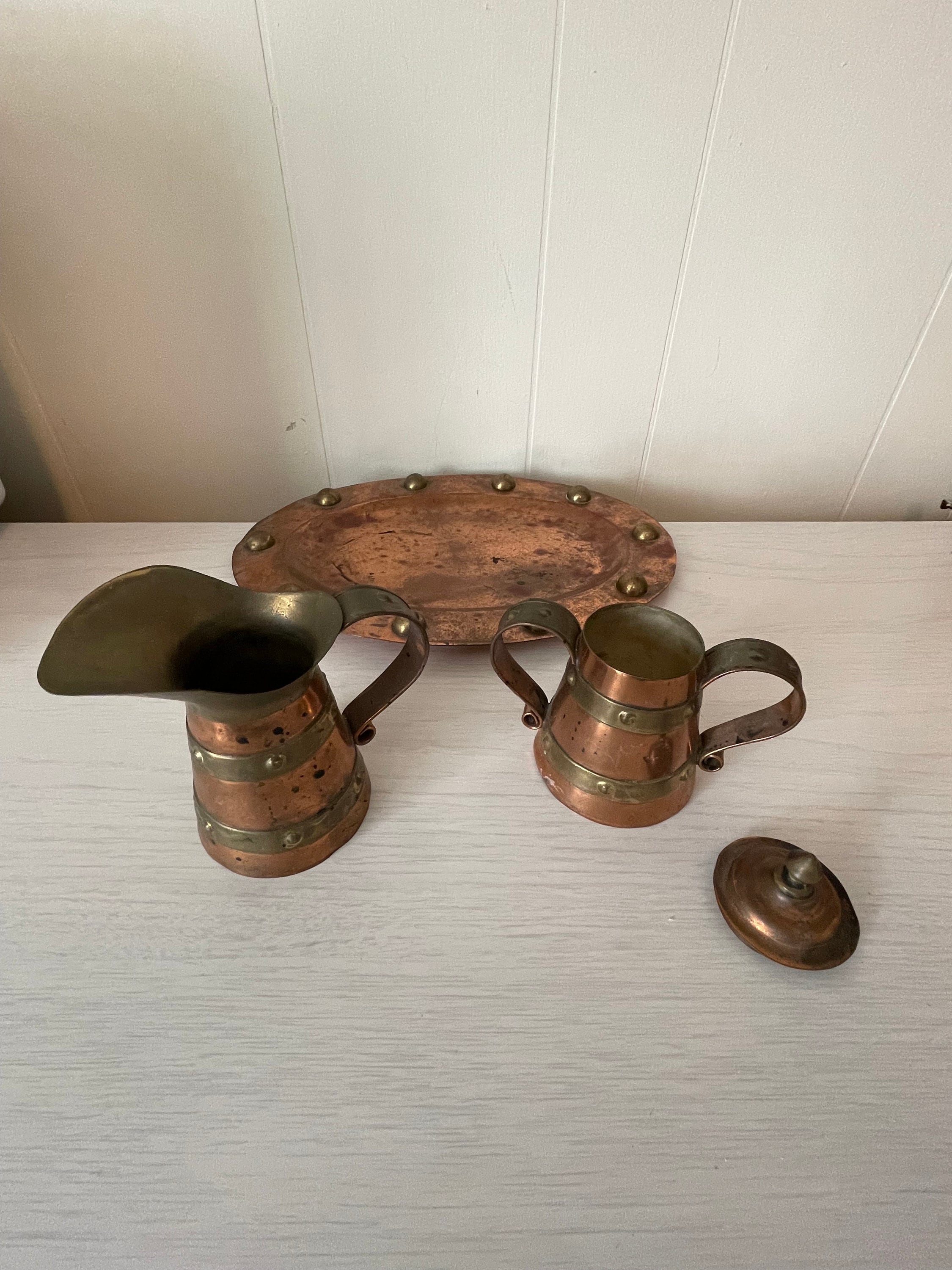 Cobre Mexican Brass and Copper Tea Service 3 Piece Set - Etsy