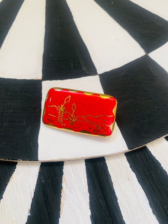 Vintage ceramic red gold - Gem