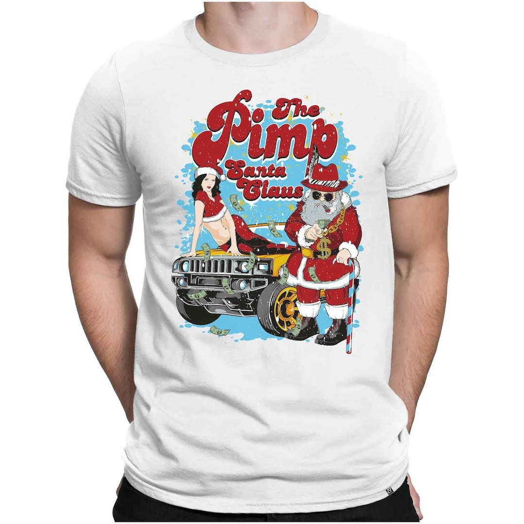 The Pimp Santa Claus - Men's Fun T-shirt - Printed - Small to 4XL ...