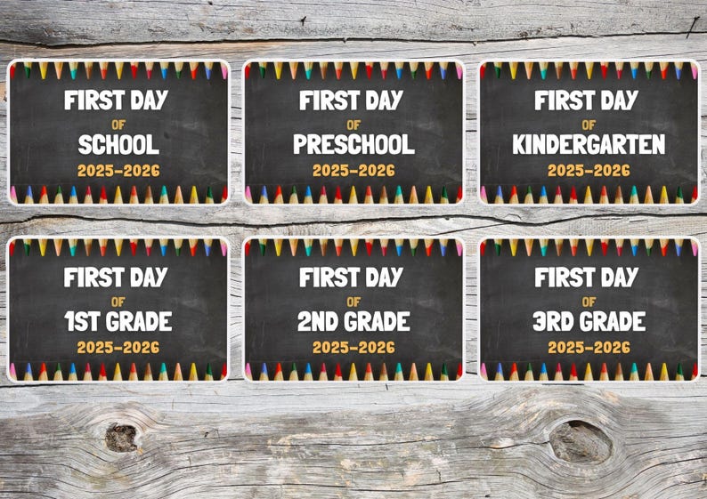 First Day of School Sign Printable, Back to School Sign Printable, 2025 ...