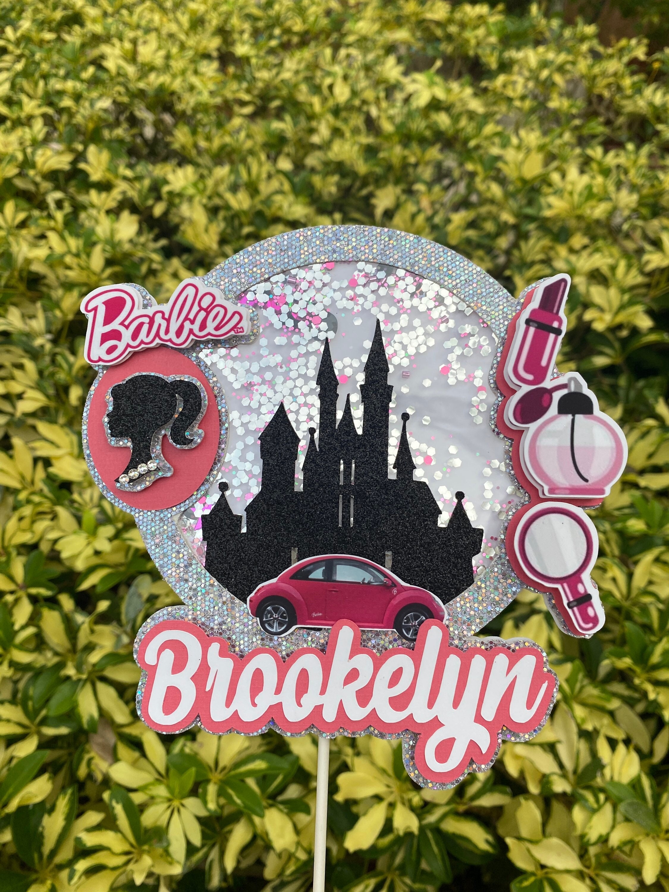 Barbie Inspired Shaker Cake Topper Custom BARBIE Cake Topper BARBIE ...