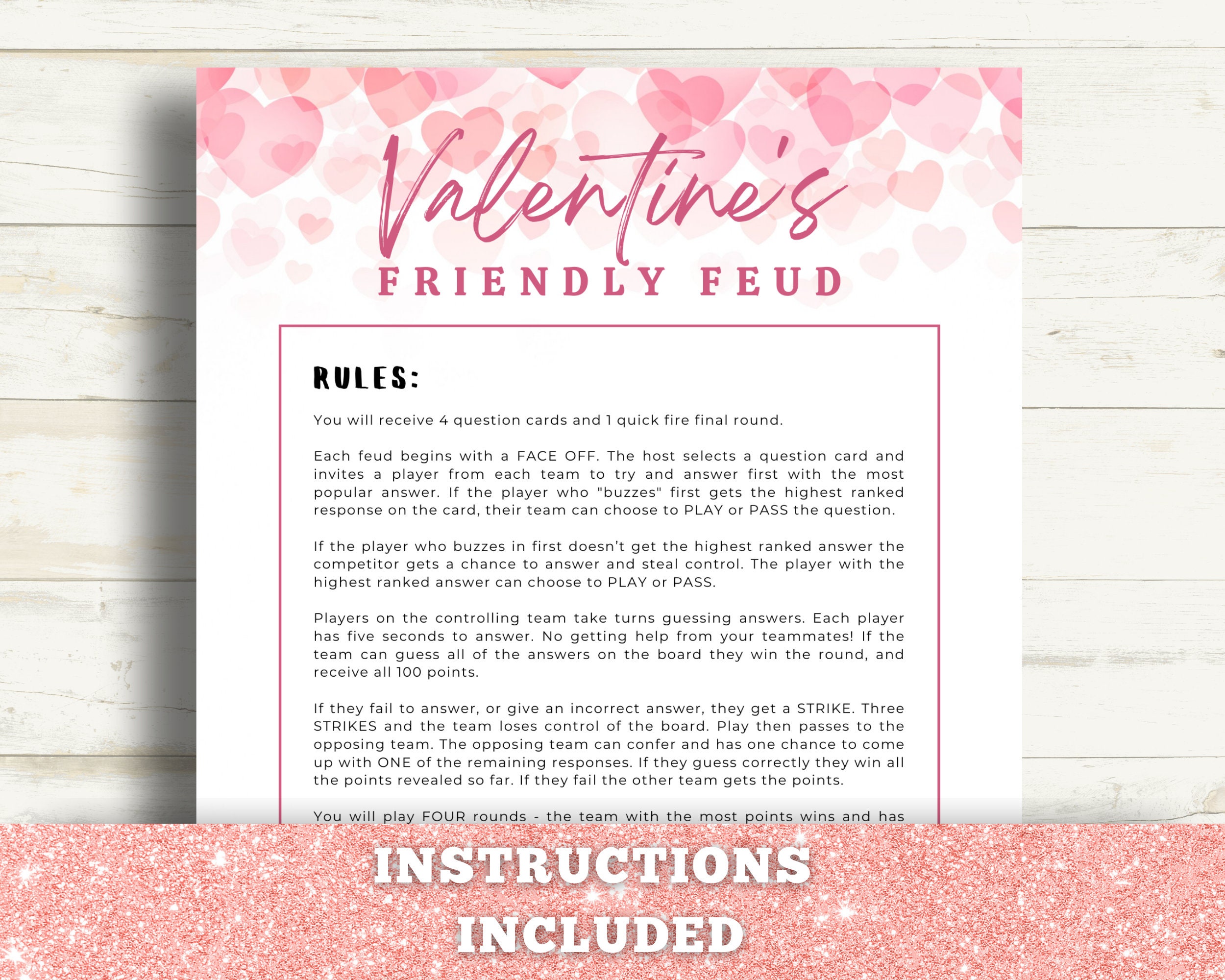 Printable Friendly Feud Valentines Day Game, Family Feud Game ...
