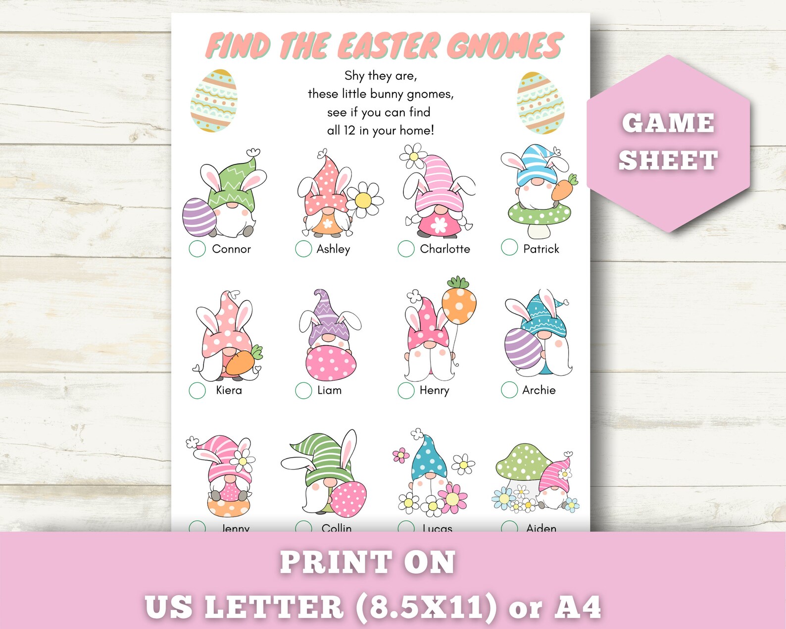 Printable Easter Scavenger Hunt for Kids, Easter Bunny Hide and Seek ...