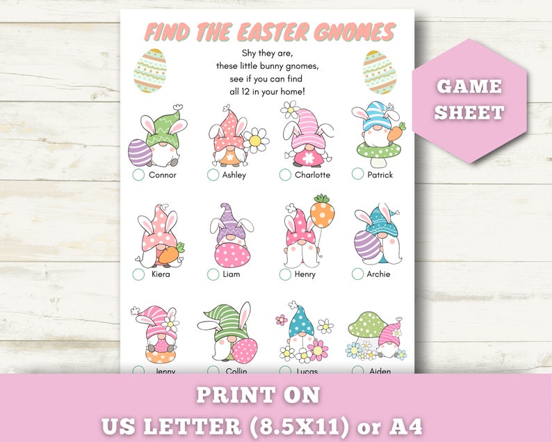 Printable Easter Scavenger Hunt for Kids, Easter Bunny Hide and Seek ...