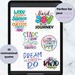 Motivational Quotes Digital Stickers, Positive Thinking, Precropped ...