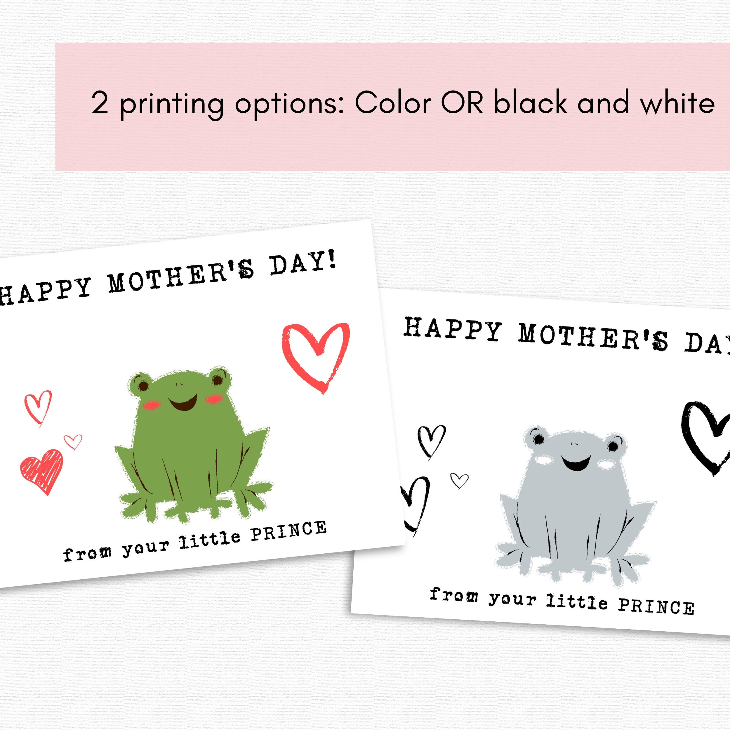 Printable Mother's Day Handprint Keepsake, Frog Prince Handprint Art ...