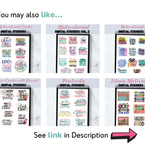 Positive Quotes Digital Stickers, Motivational, Positive Thinking ...