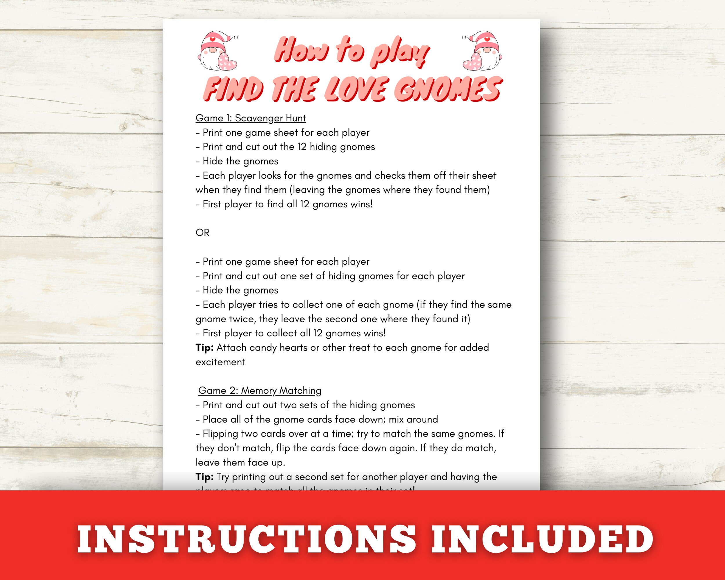 Printable Valentine's Day Scavenger Hunt for Kids, Valentine's Hide and ...